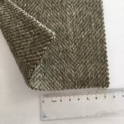 Yarn Dyed Pattern Herringbone Weave Fabric / Medium Weight Wool Fabric
