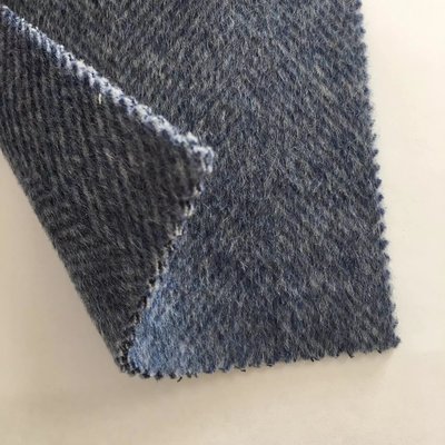 Yarn Dyed Pattern Herringbone Weave Fabric / Medium Weight Wool Fabric