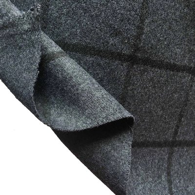 Eco - Friendly Wool Plaid Fabric / Tartan Upholstery Fabric Soft Hand Feeling