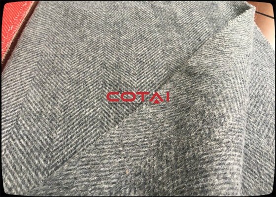 50% wool Black and White 10cm big herringbone for women's winter coat double sided alpaca