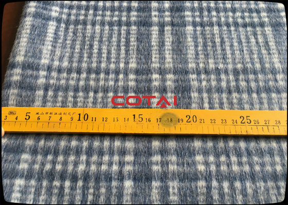 Factory Supply Classical 50% Plaid Checks Double Faced Wool Coating Fabric Tartan + Plain