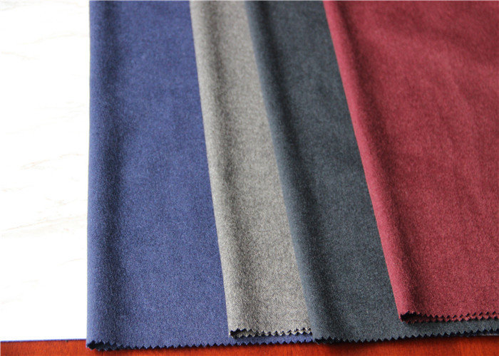 One Side Wool Coating Fabric 25% Viscose 35% Polyester For Dry Cleaning Dress