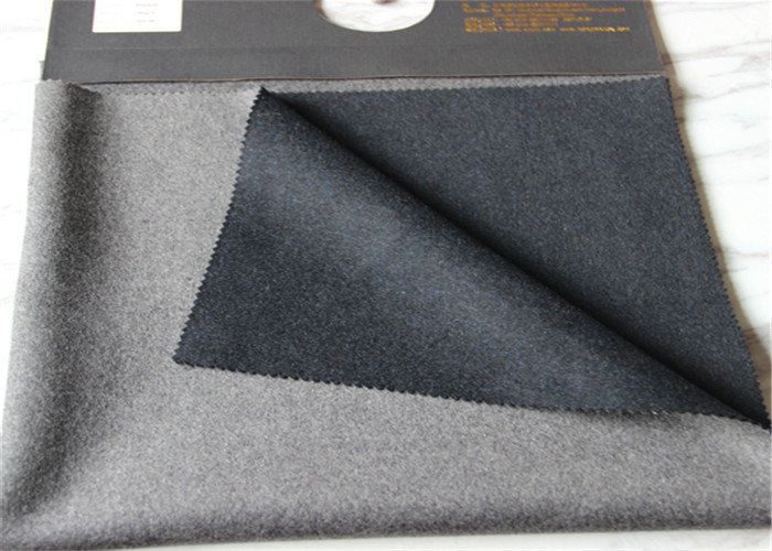 ISO9001 Double Faced Wool Coating Fabric Different Color For Each Side