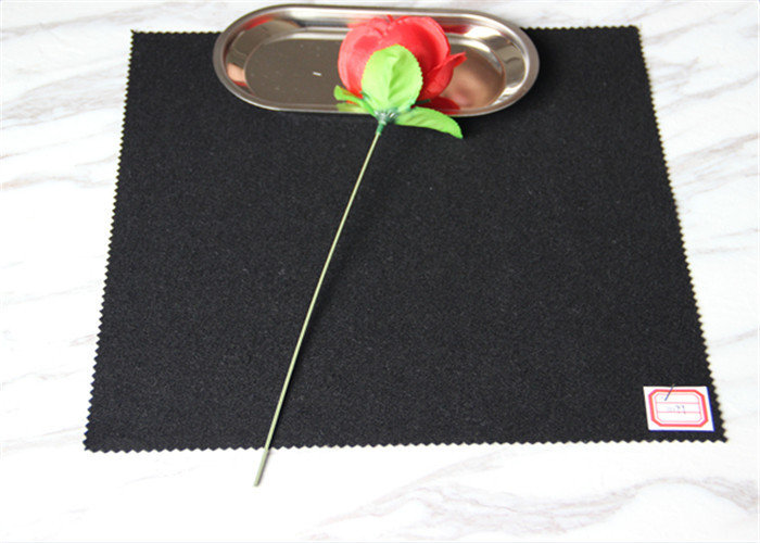 Black Winter Clothing Melton Wool Fabric Anti Pilling 50 Wool 620 G / M Windproof