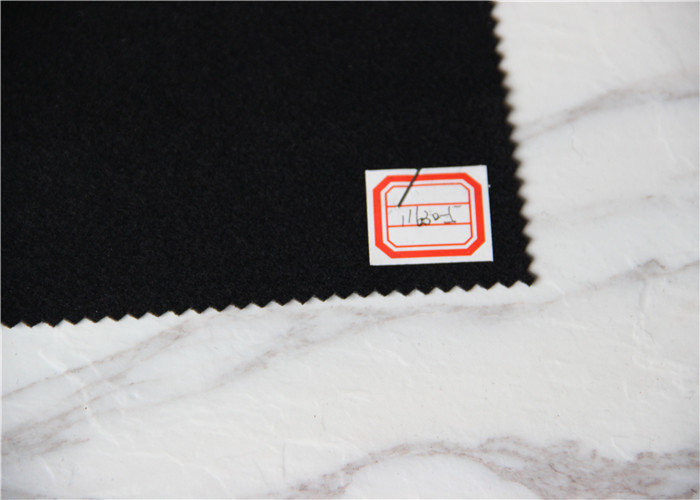Melton Wool Serge Fabric Black In Stock , Black 60% Wool Gabardine Fabric