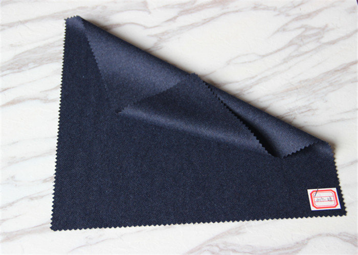 Dark Blue Melton Wool Fabric Anti Pilling Lightweight For HomeTextile In Stock