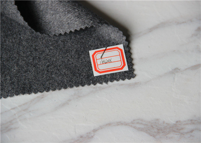 Work Gloves / Linings Grey Flannel Woven Wool Fabric With Unclear Twill