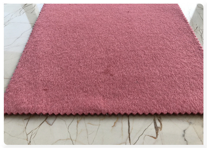 Light Red Series Double Faced Wool Fabric Anti Pilling Windproof For Ladies Winter Clothes