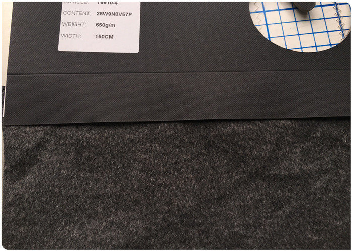 26 W Grey Stretch Wool Fabric 9% Nylon  57 Polyester 650 G Per Meter For Socks / Hats
