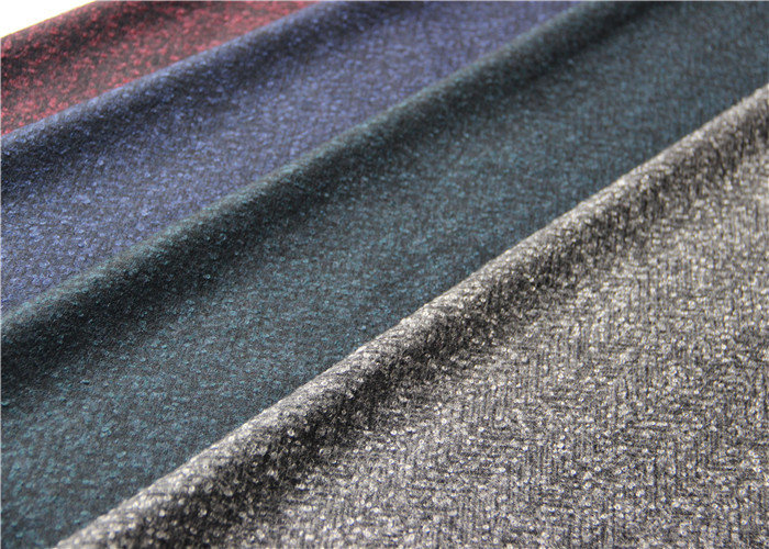 Scarf Herringbone Knitted Terry Cloth Fabric 50% Wool 620 G / M Dry Cleaning
