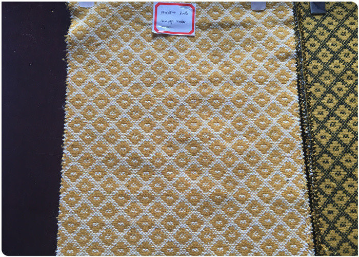 Plaid Tweed Jacquard Wool Fabric Yellow White Soft Comfortable Spring Women's Jacket