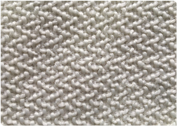 Customized Women Coat Tweed Wool Fabric 150CM Cream Color Channel Style