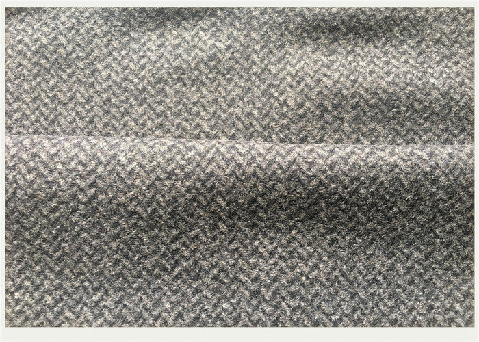 Little Herringbone Jacquard Wool Fabric ,  Wool Herringbone Fabric Wrinkle Resistant