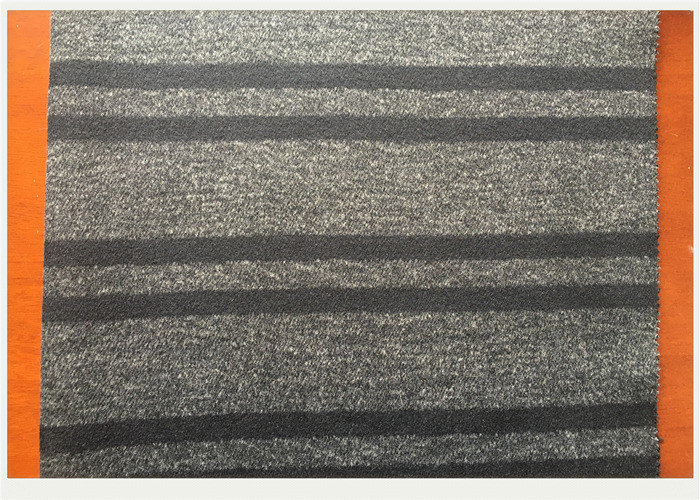 Dark Gray Located Jacquard Wool Fabric Men Coat 750 Gram Per Meter