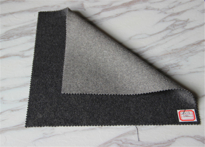 Light Medium Grey Wool Coating Fabric , 50% Wool Serge Fabric Double Sided