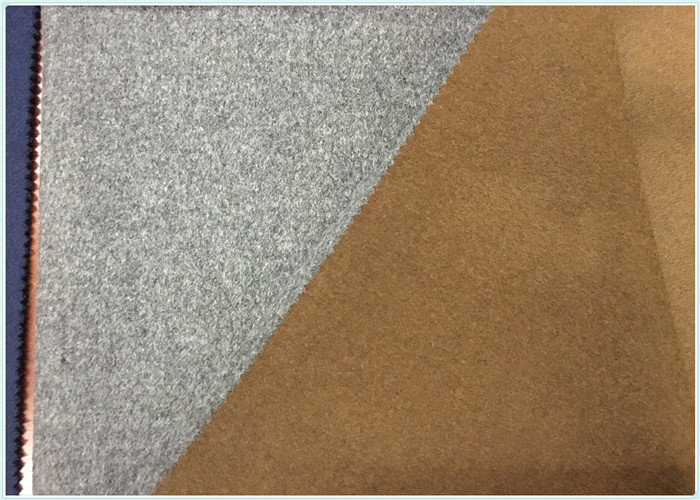 50% Wool Blend Fabric For Coats , Soft Light Grey Wool Fabric Heavyweight