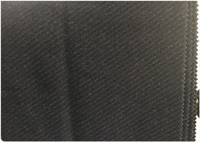 Light Gray GreenTwill Wool Fabric Customized 50w 400g For Every Season Clothes