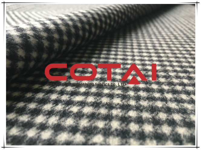 Small Plaid Little Tartan Double Faced Wool Fabric 70 wool 593GSM