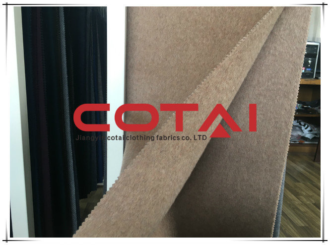Milky Tea Caramel Double Sided Alpaca Wool Fabric For Women'S Coat