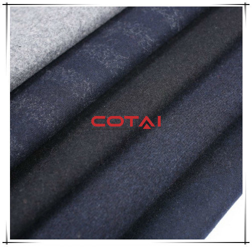 Windproof Colorful Worsted Melton Wool Fabric 690g for Mens Fall Jackets