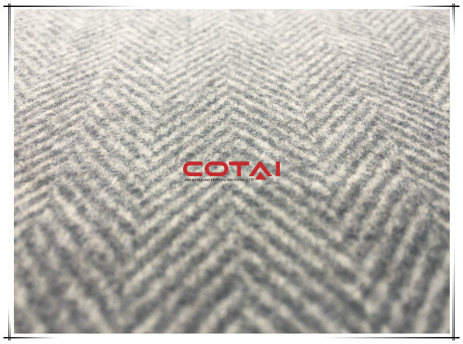 Luxurious Double Sided Herringbone Wool Fabric , Width 150CM 57" / 58"