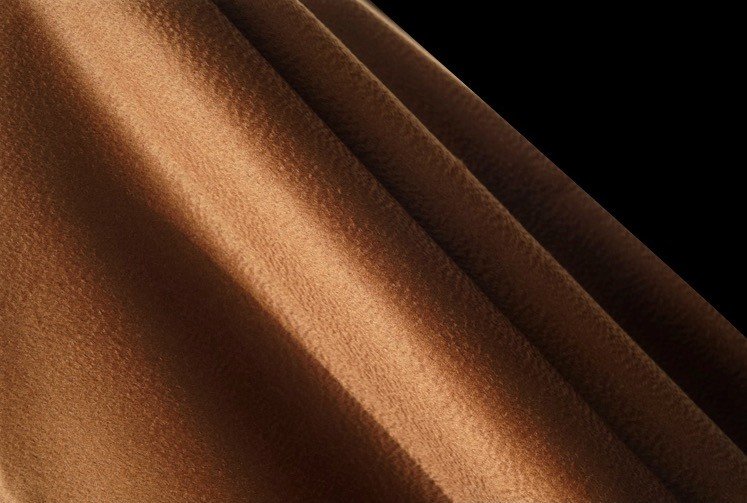 Garment Skirt Trousers Coat Overcoat Double Faced Wool Fabric Shiny Brown 100% Wool 820g/M