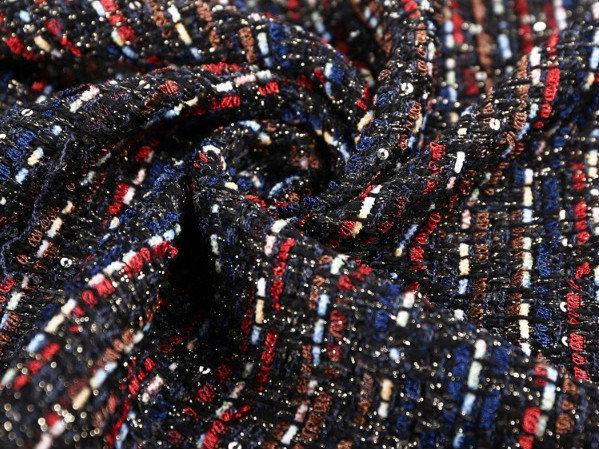 Stretch Suiting Fabric / Striped Wool Fabric Mixed Combination Color