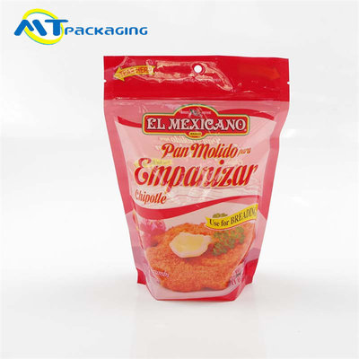Beautiful Printing Stand Up Gusseted Pouch Anti Leakage For Breading Packaging