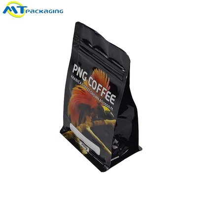 New style customized printing  for flat bottom pouch with zipper and valve