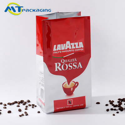 Moisture Proof Custom Coffee Bags , 1000G Quad Seal Aluminum Foil Bag Customized Logo