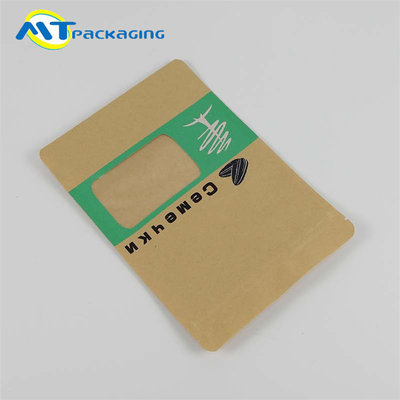 Kraft Paper Material Snack Food Packaging Bags Convenient Storage Color Optional