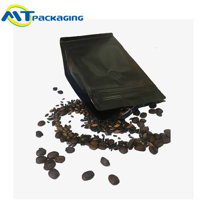 250G Matt Black Flat Bottom Pouch Exquisite Creative Design For Dried Fruit