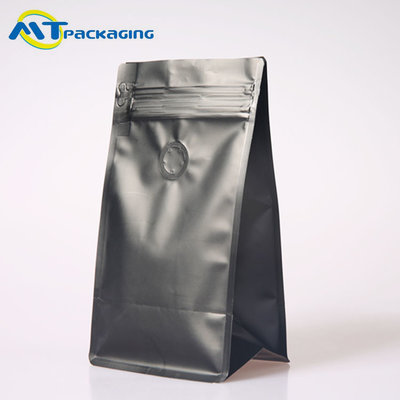250G Matt Black Flat Bottom Pouch Exquisite Creative Design For Dried Fruit