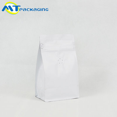 Matt White 250G Flat Bottom Pouch 110*280*80MM Size For Candy / Nuts