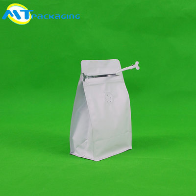 Matt White 250G Flat Bottom Pouch 110*280*80MM Size For Candy / Nuts