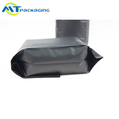 Matt Finished Side Gusset Pouch Black Color Puncture Prevention With Valve