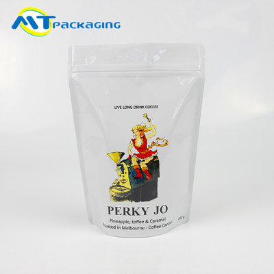 Eight Side Sealed Coffee Packaging Bags Stand Flat Suitable For Shelf Display