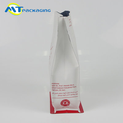 Beautiful Pattern Flat Bottom Pouch With Degassing Valve For Coffee Packaging