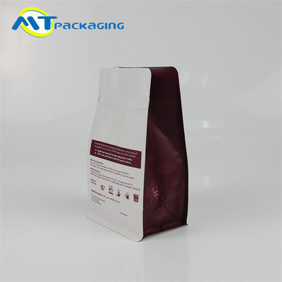 Quad Seal Pouch For Coffee , Custom Printed Stand Up Pouches With Valve