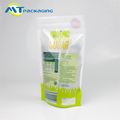 Raw Sugar Stand Up Gusseted Pouch Fresh Keeping Customized Printed Logo