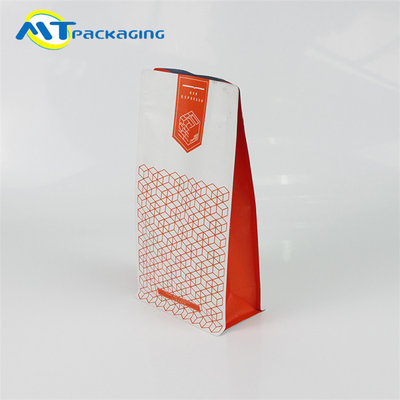 Large Capacity Flat Bottom Pouch Eco Friendly With One Way Exhaust Valve