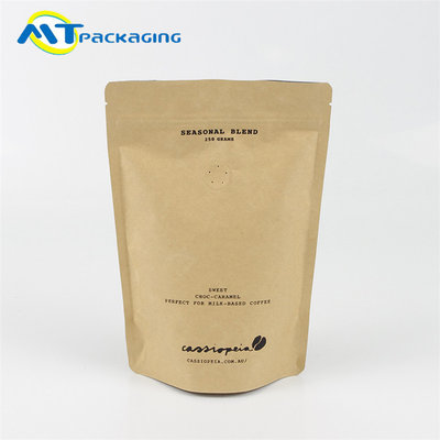 Multi Color Biodegradable k Bags , Recycled Kraft Paper Stand Up Pouch