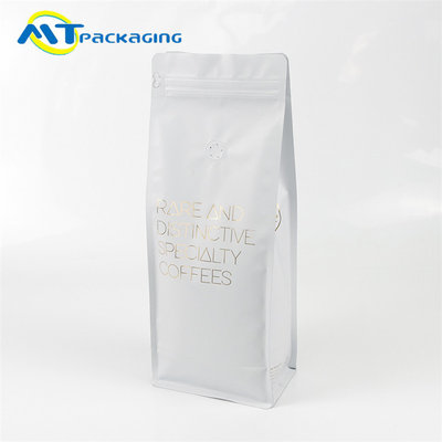 Customized Printed Flat Bottom Pouch Oxygen Proof With Valve And Zipper