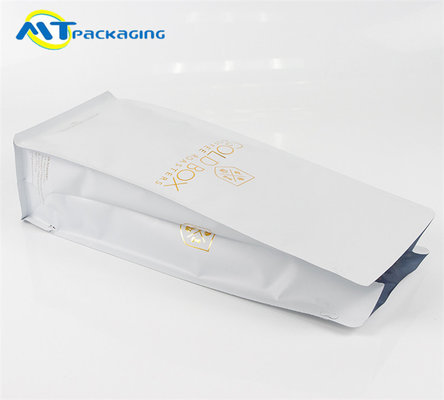 Customized Printed Flat Bottom Pouch Oxygen Proof With Valve And Zipper