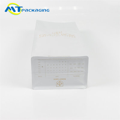 Customized Printed Flat Bottom Pouch Oxygen Proof With Valve And Zipper