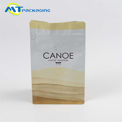 Different color Heat seal  flat bottom pouch with valve plastic bag for roasters coffee