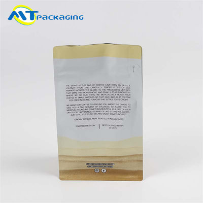 Different color Heat seal  flat bottom pouch with valve plastic bag for roasters coffee