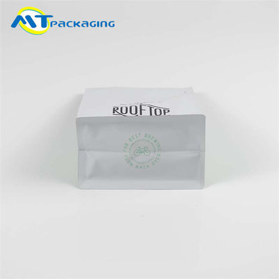 Roasters coffee for flat bottom pouch with zipper and valve