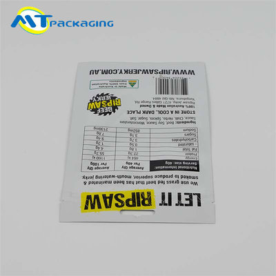 Convenient Storage 3 Side Seal Pouch Customized Printed Logo For Beef