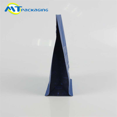 Customized Internal printing flat bottom pouch with zipper for coffee